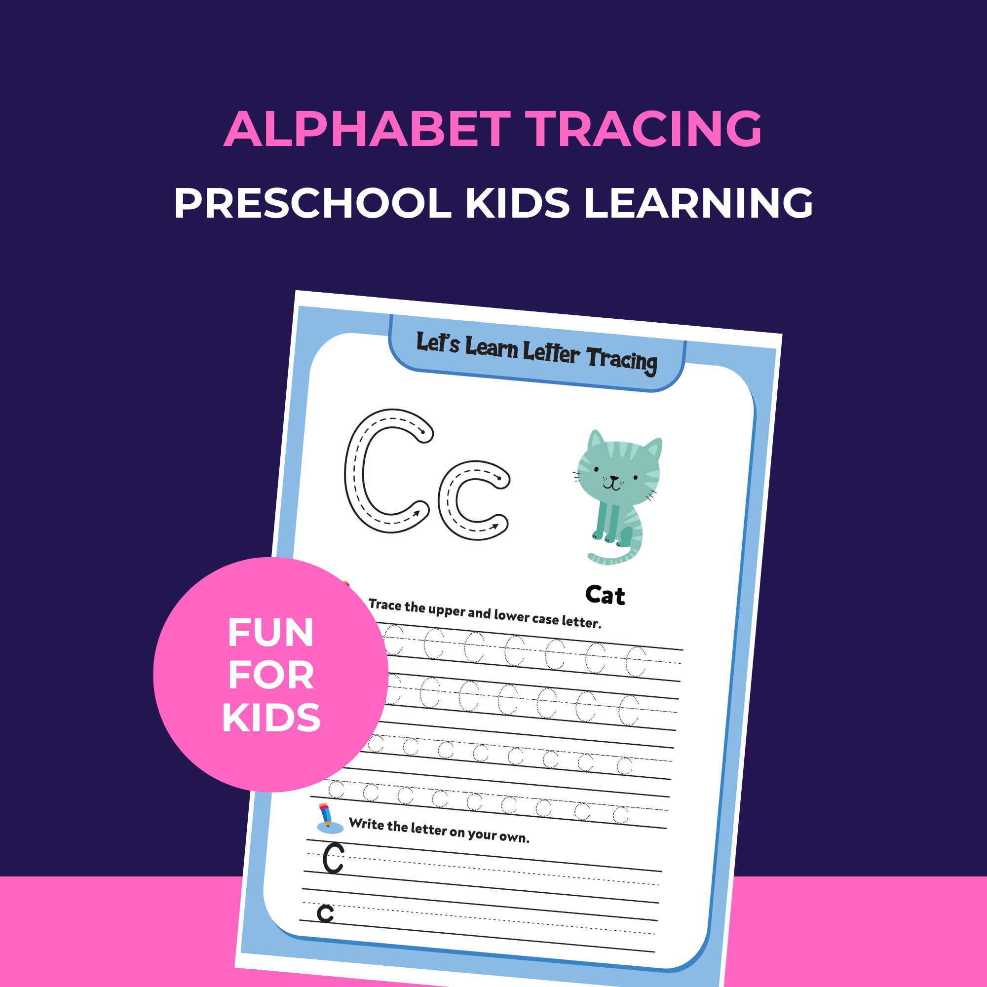 Printable Alphabet Homeschool Worksheets or Kindergarten Colour ...