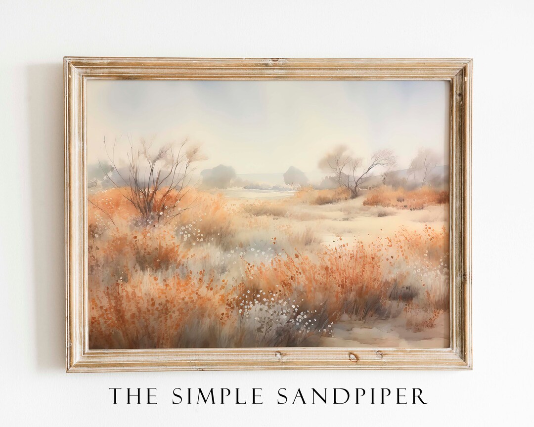 Coastal Elegance Watercolor Print, Saltbush Flora Artwork, Nautical ...