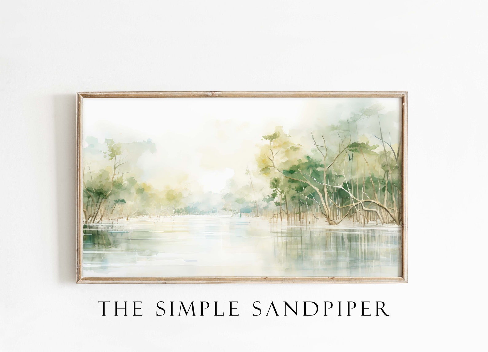 Frame TV Art - Tropical Mangroves Set, Watercolor Wetlands Wall Decor ...