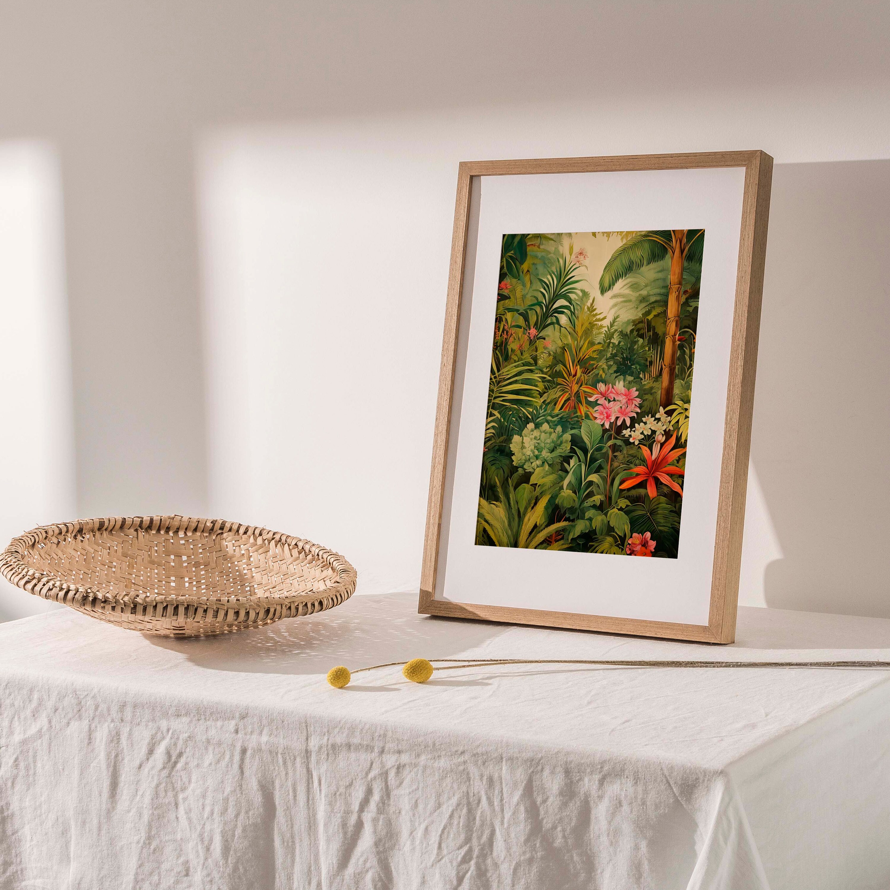 Vintage Jungle Watercolor Print Antique Forest Wall Art - Etsy