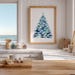 Watercolor Fish Tree Coastal Art Print: Ocean Holiday Decor (digital ...