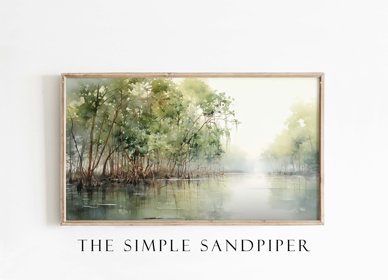 Frame TV Art - Tropical Mangroves Set, Watercolor Wetlands Wall Decor ...
