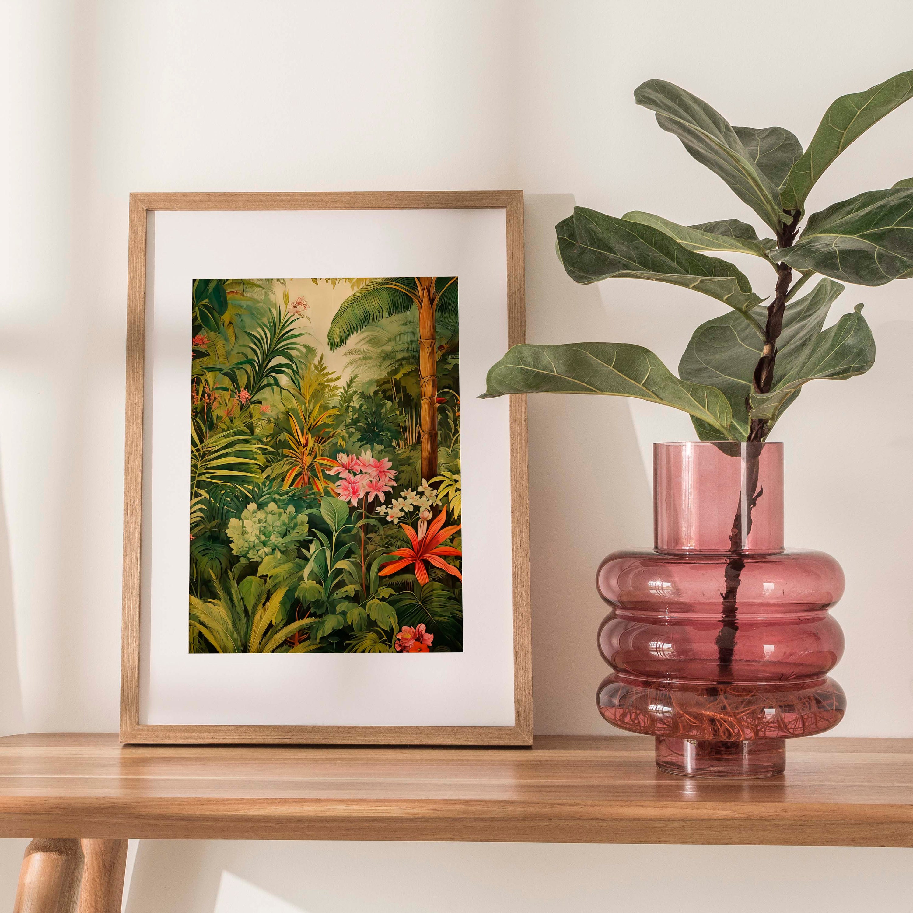 Vintage Jungle Watercolor Print Antique Forest Wall Art - Etsy