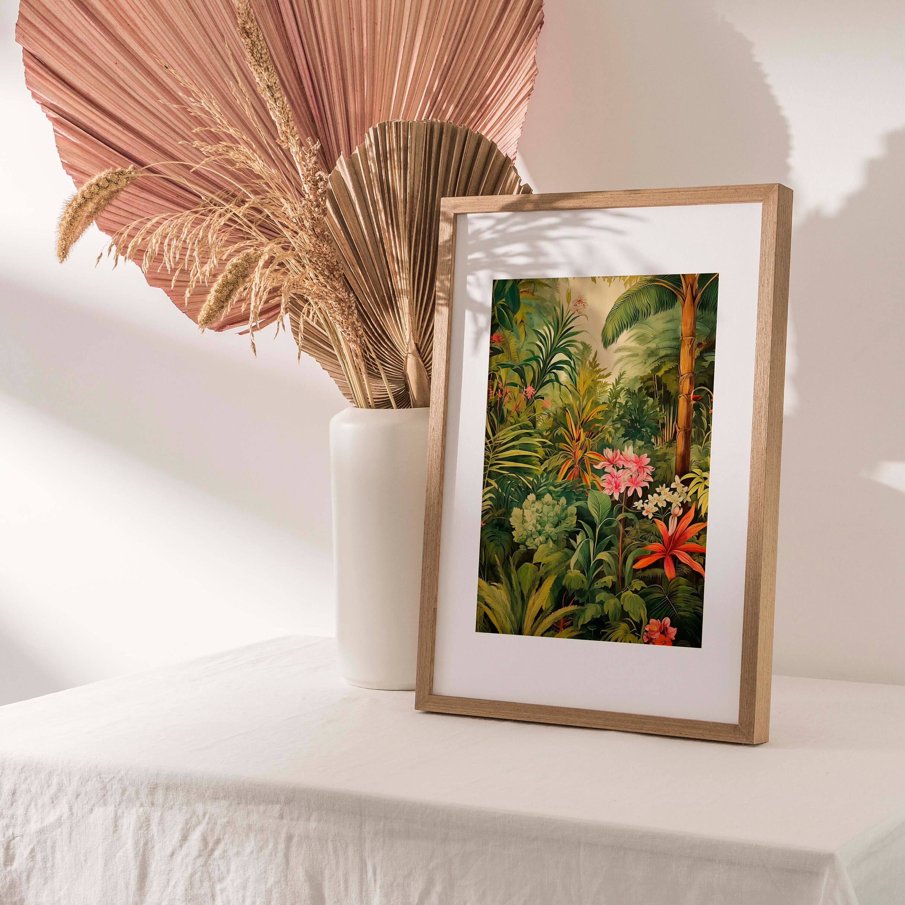 Vintage Jungle Watercolor Print Antique Forest Wall Art - Etsy