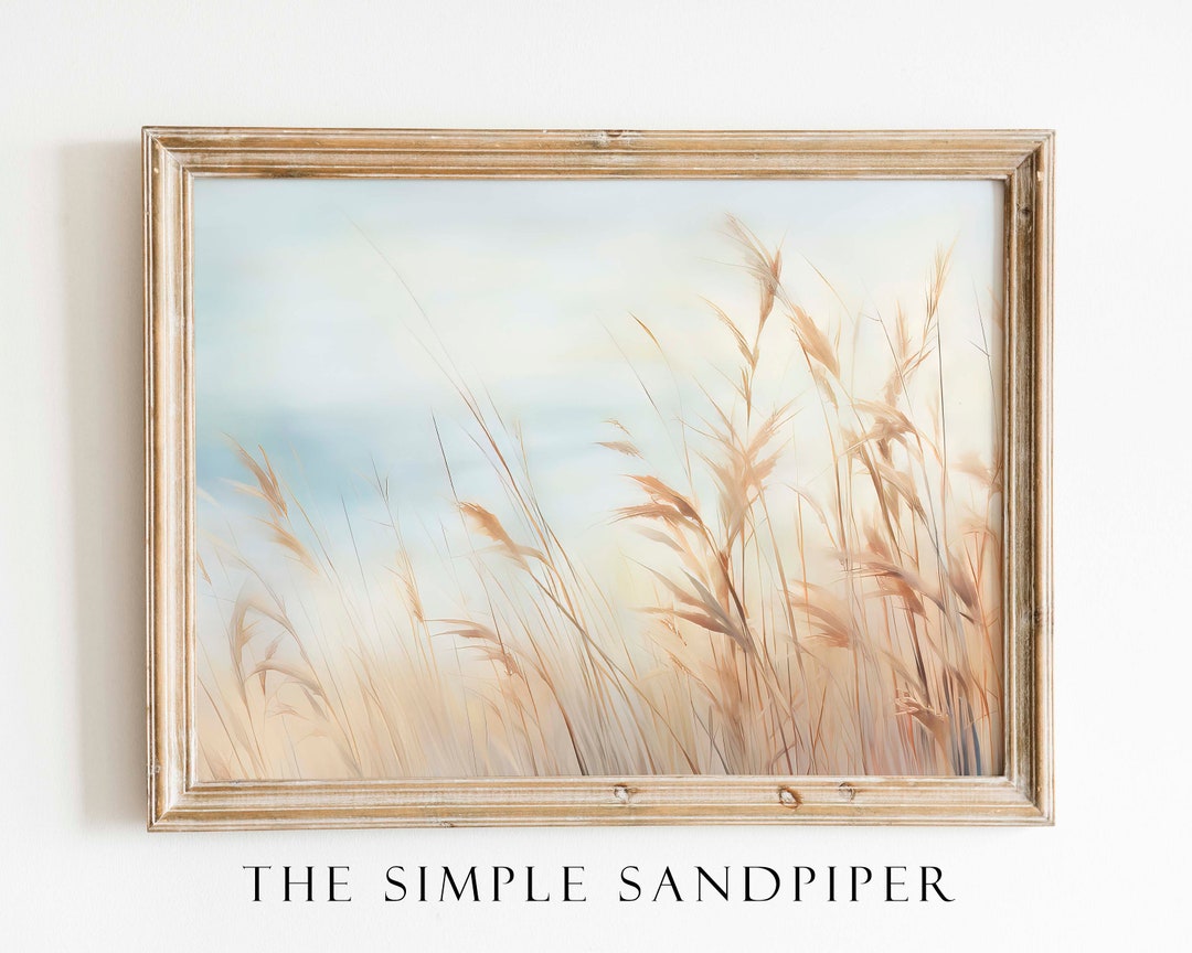 Sea Oats Watercolor Painting, Seascape Wall Art, Coastal Flora Instant ...