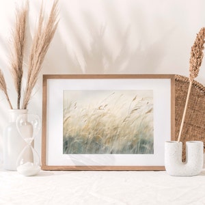 Seagrass Watercolor Painting, Seascape Wall Art, Coastal Flora Instant ...