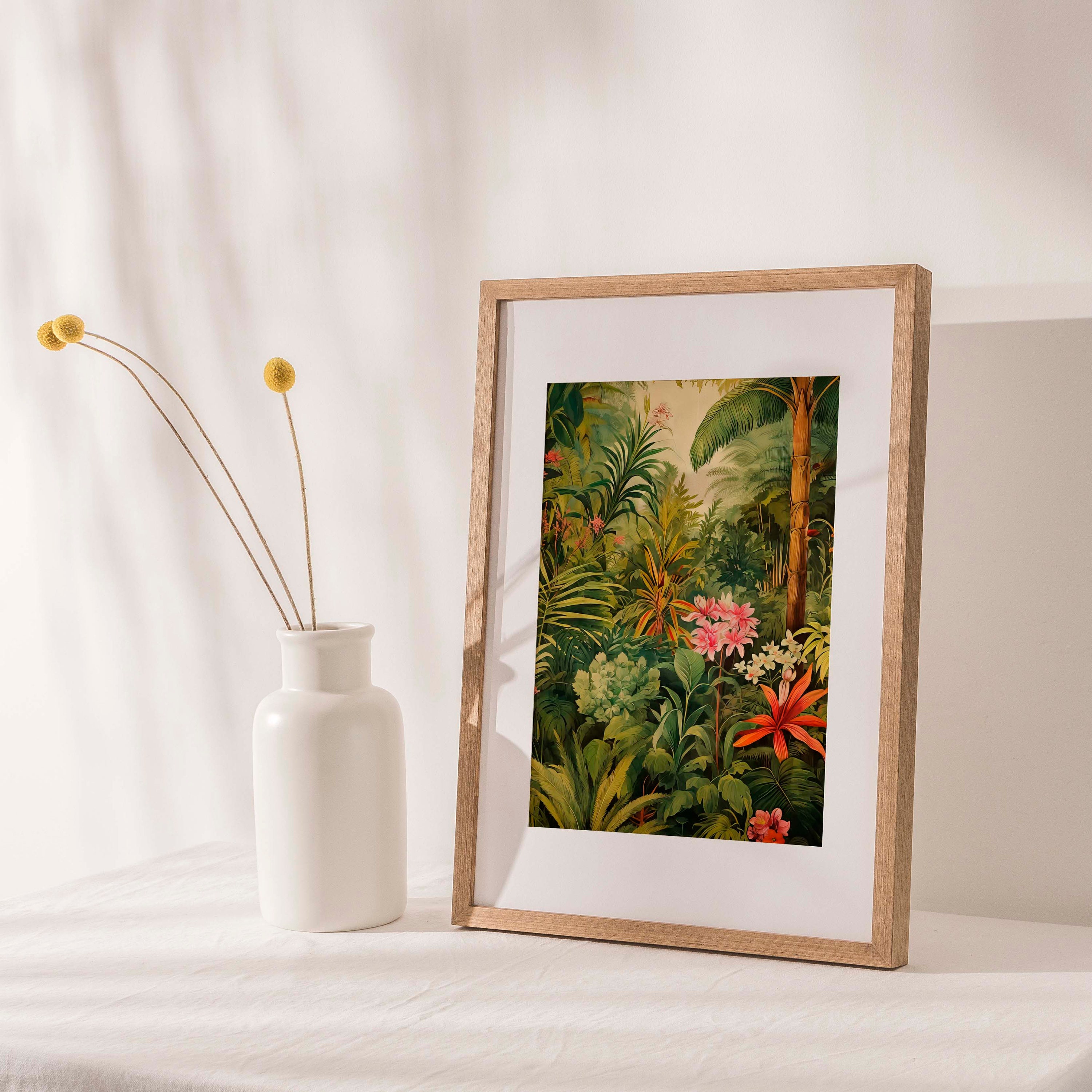 Vintage Jungle Watercolor Print Antique Forest Wall Art - Etsy