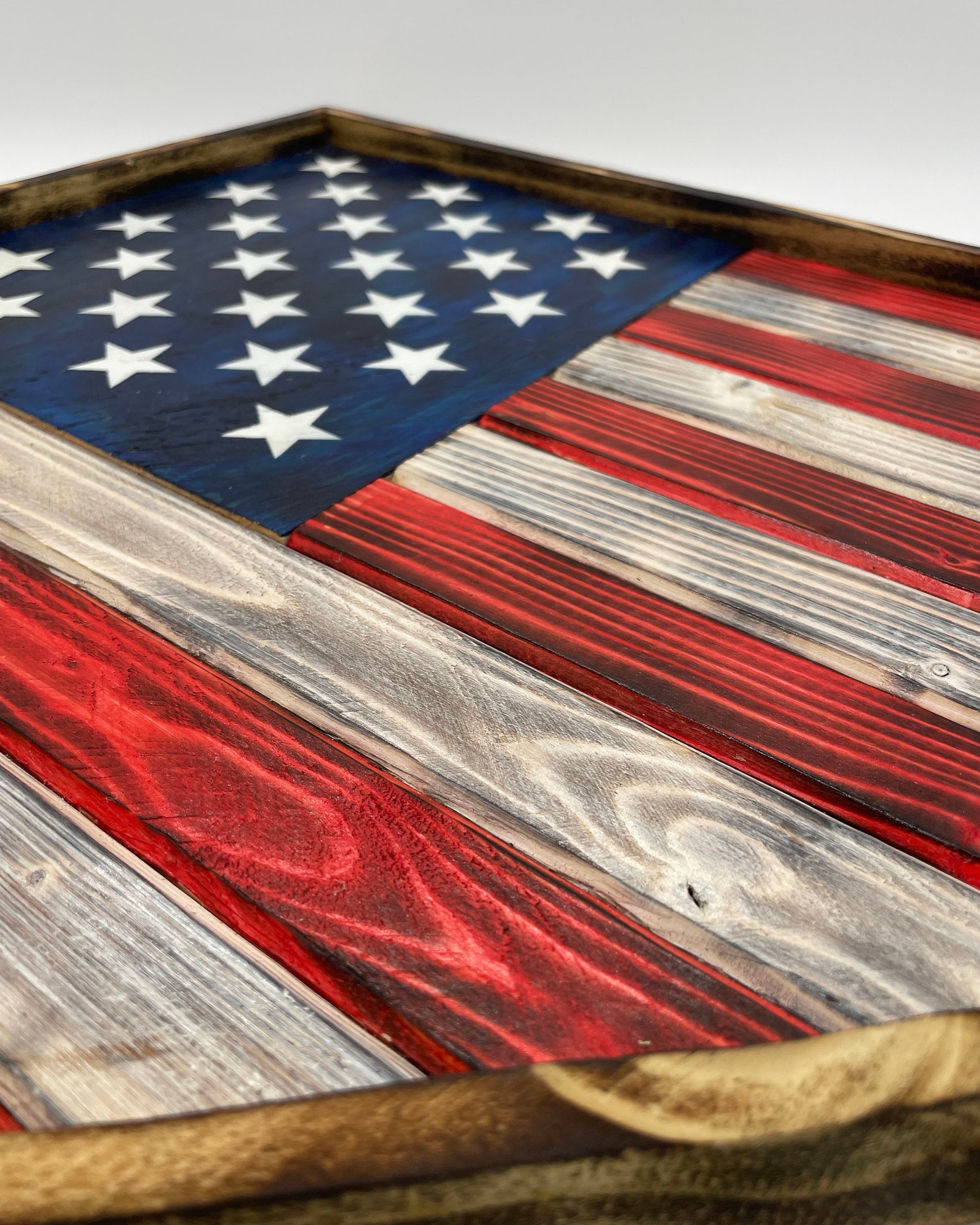 Wooden American Flag Home Plate - Etsy