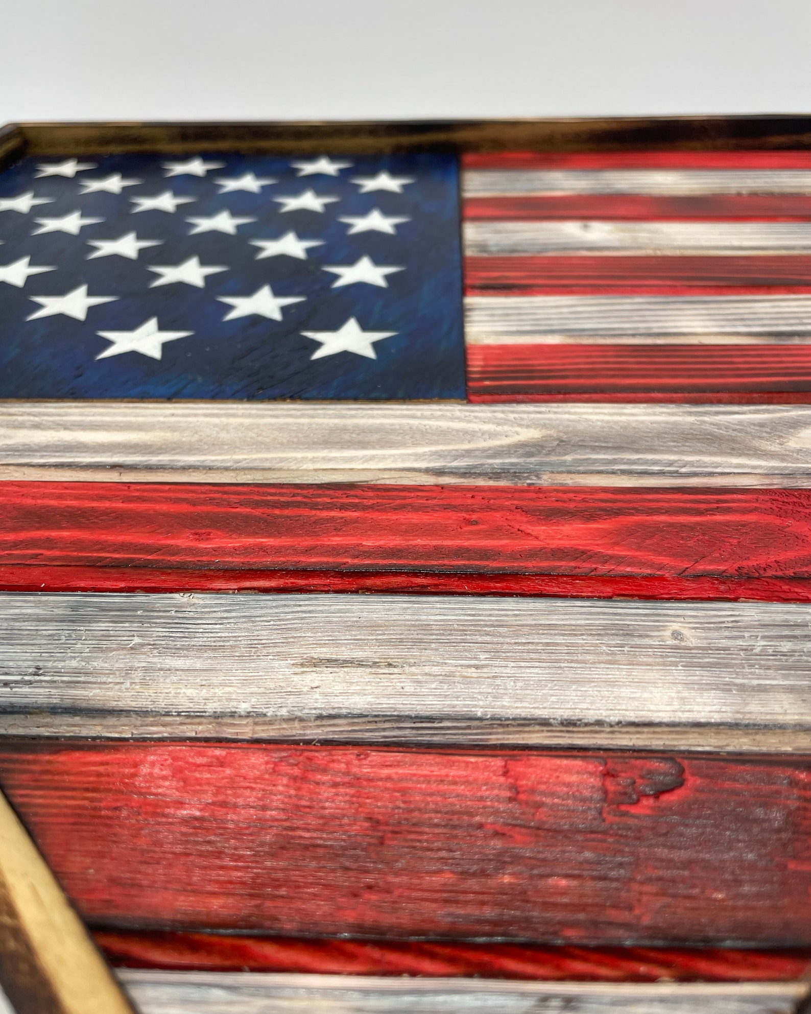 Wooden American Flag Home Plate - Etsy