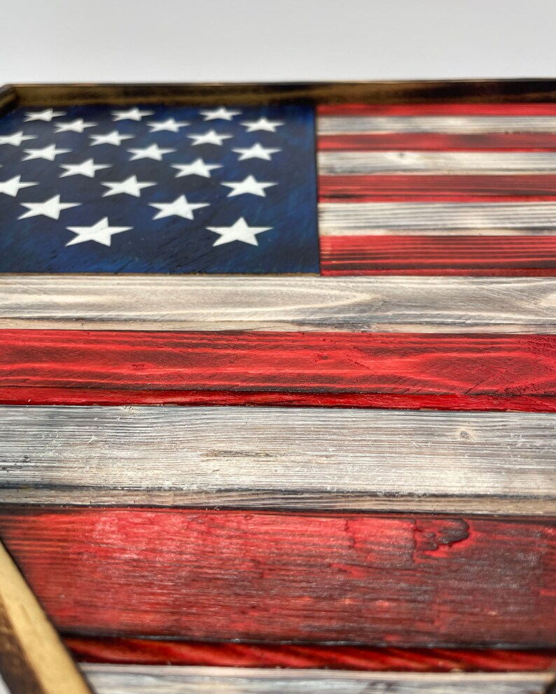 Wooden American Flag Home Plate - Etsy