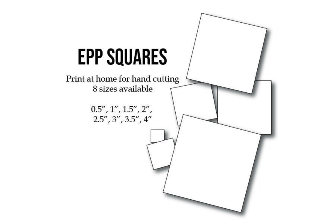 EPP Squares, 8 Different Sizes, Print & Cut at Home - Etsy