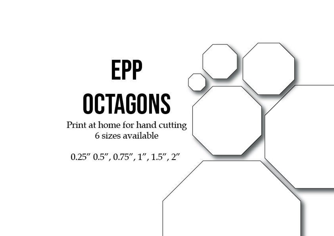 EPP Octagons, 6 Different Sizes, Print & Cut at Home - Etsy