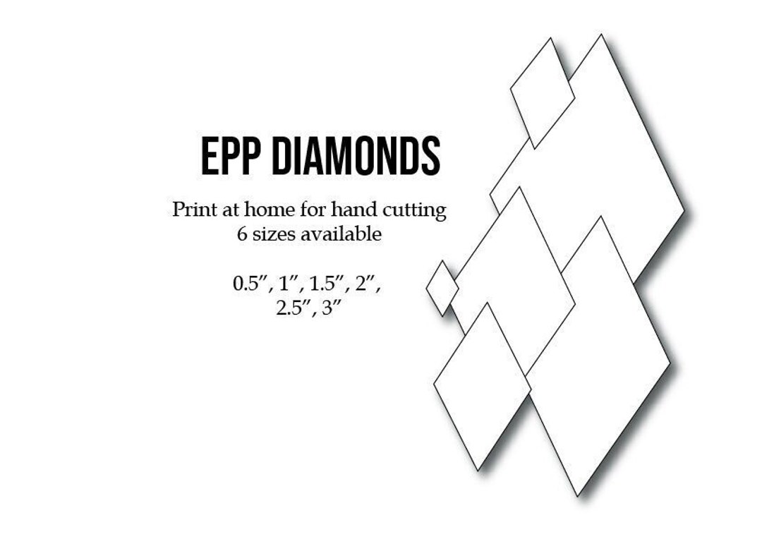 EPP Diamonds 60 Degree, 8 Different Sizes, Print & Cut at Home - Etsy