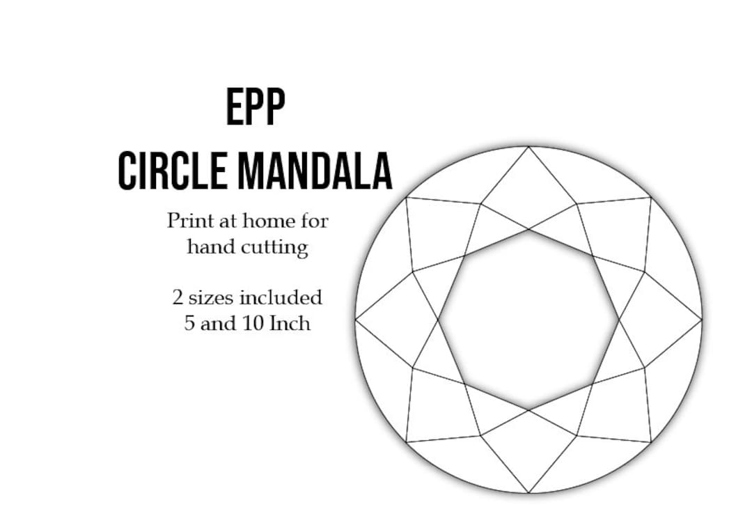 Circle Mandala EPP Templates | Two Sizes Included - Etsy