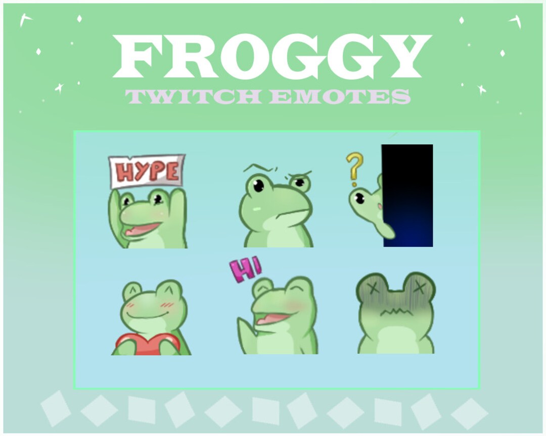 Cute Frog Twitch Pngtuber Vtuber Emote for Stream - Etsy