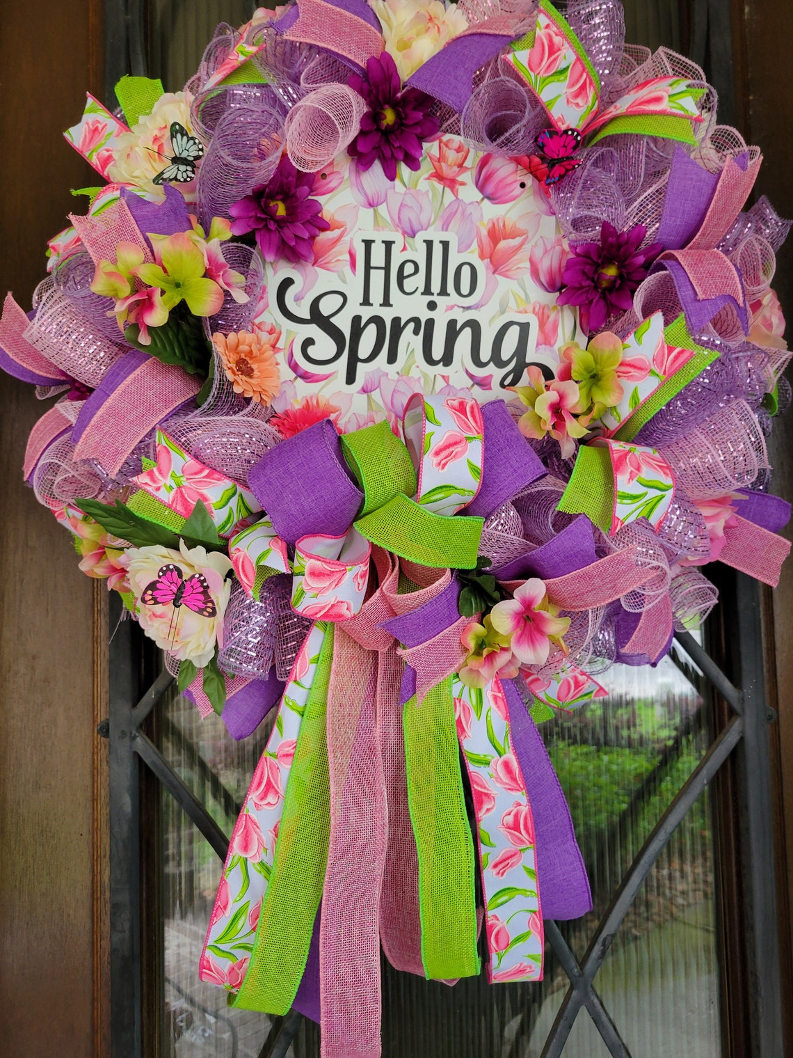 Hello Spring Welcome Sign - Etsy