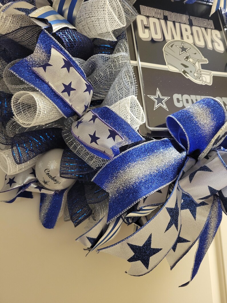 Dallas Cowboy-how Bout Them Cowboy Wreath - Etsy