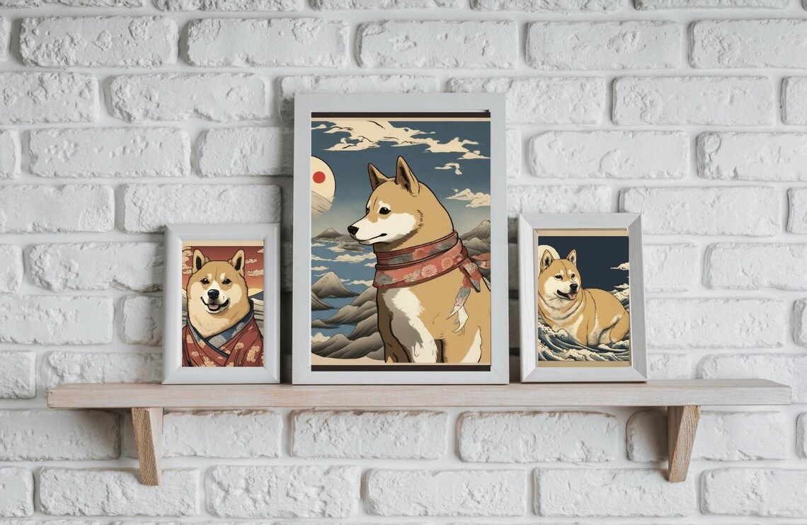 Doge Meme, Japanese Ukiyo-e Style Art Print, Doge Print, Poster Print ...