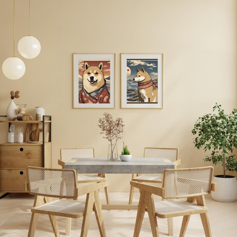 Doge Meme, Japanese Ukiyo-e Style Art Print, Doge Print, Poster Print ...