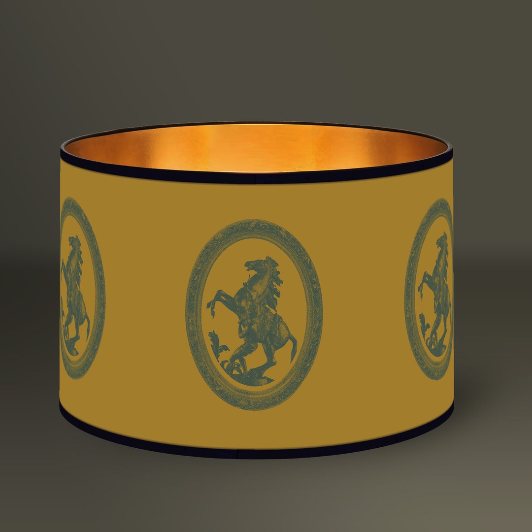 Lampshade the Gilded Marly Horses, Lampshade for Lamp Base With ...