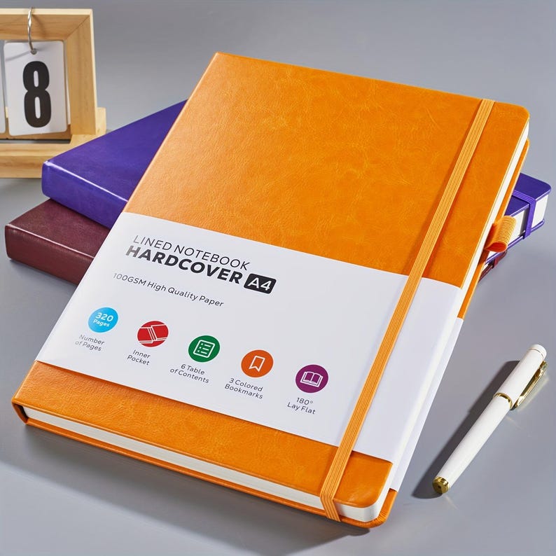 A4 College Ruled Notebooks,large A4 8.5 X 11 Journal With 100GSM Lined ...