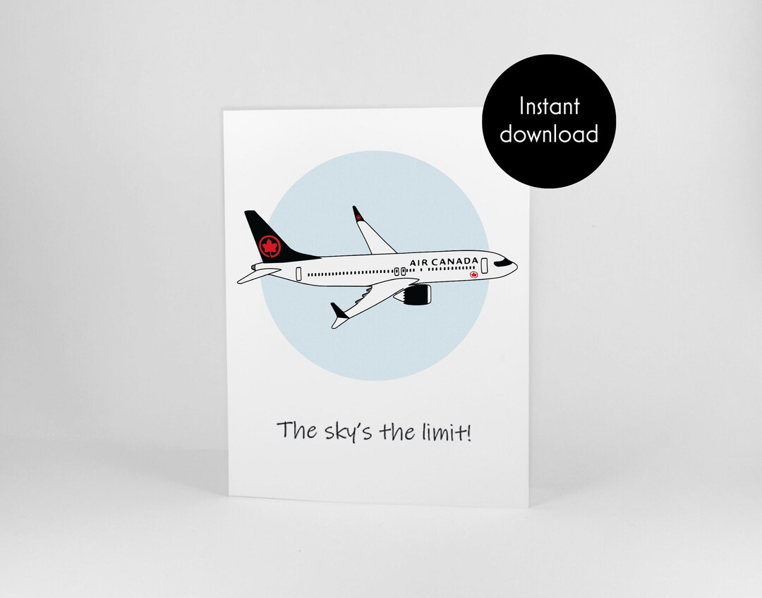 Air Canada Boeing 737 Max 8 Plane Congratulations Card for Pilots ...