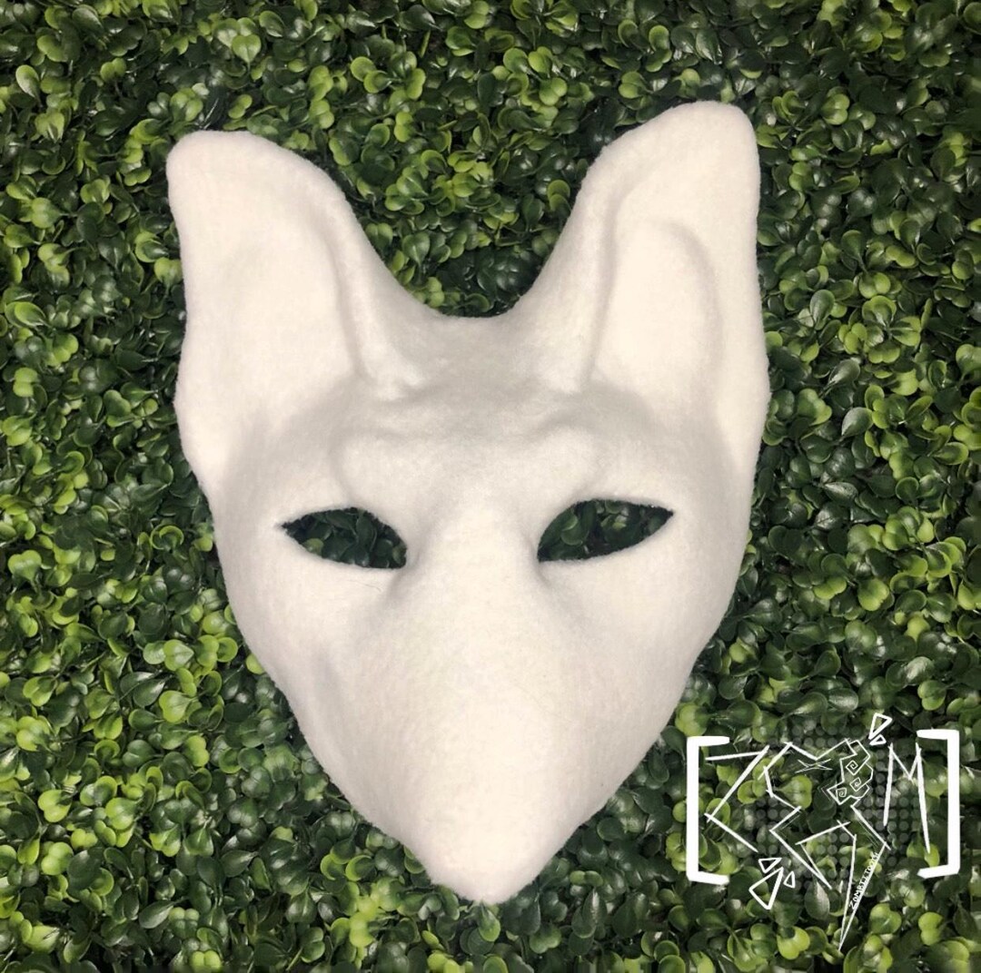 Canine Mask Base Stylized Canine Ren Faire Mask - Etsy