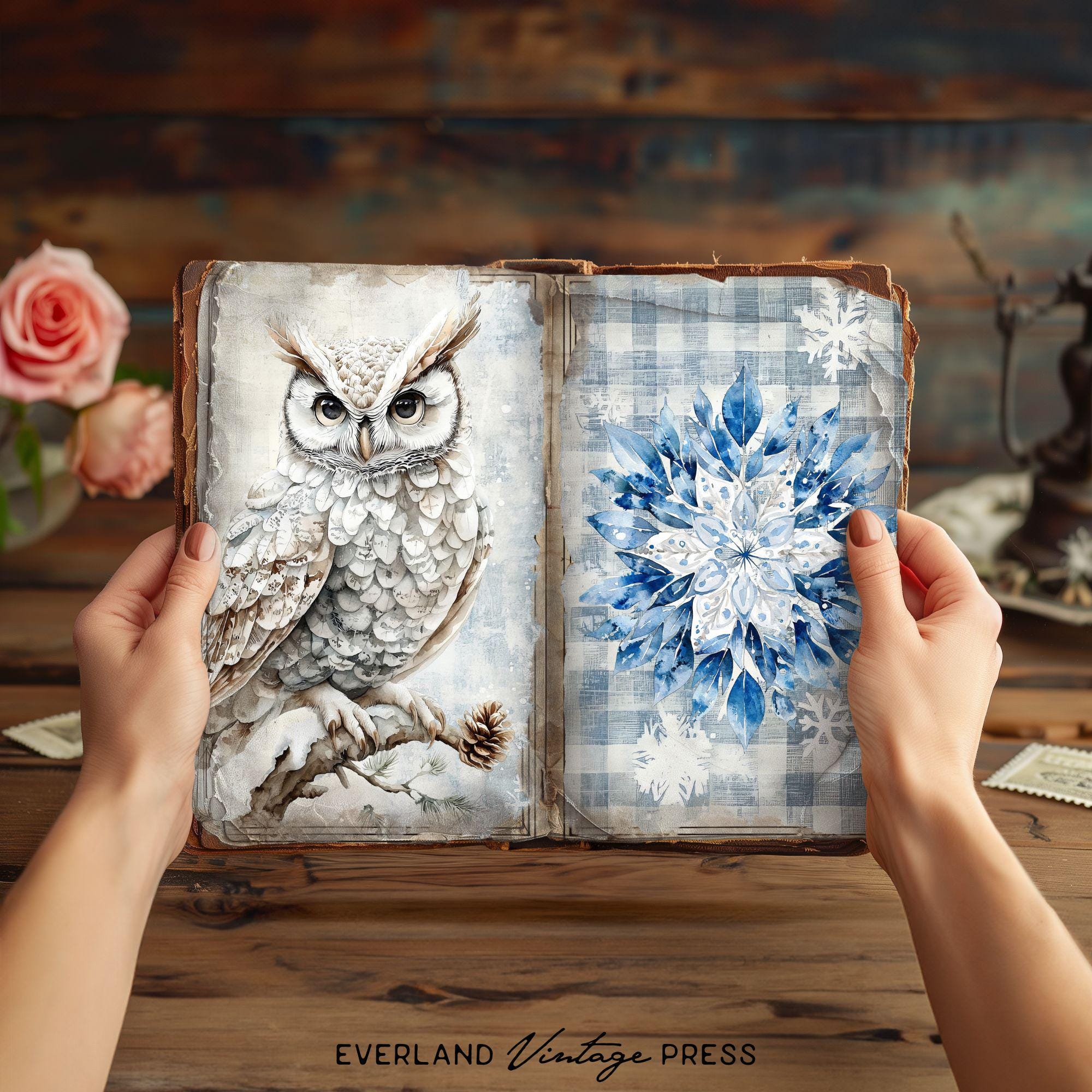 Winter Woodland Junk Journal, Winter Botanicals Junk Journal, 90 Piece ...