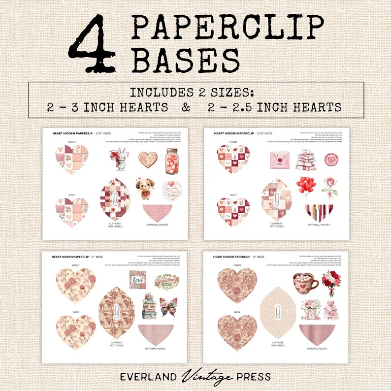 Huggable Hearts Hidden Paperclip Kit, Valentine's Day Heart Hidden ...