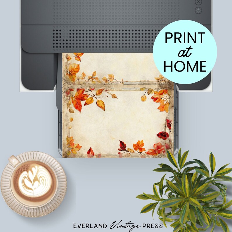 Fall Borders Journal Papers, Cozy Autumn Junk Journal Kit, 6 Cozy Fall ...
