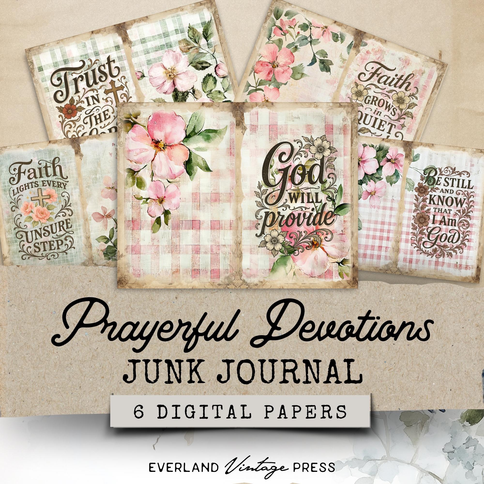 Prayer Junk Journal Bundle, Christian Junk Journal Bible Tags ...