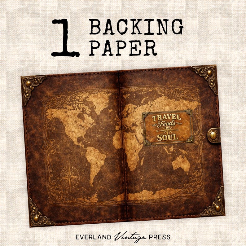 Postcards & Passports Folio Kit, Travel Folio,vintage Travel Ephemera ...