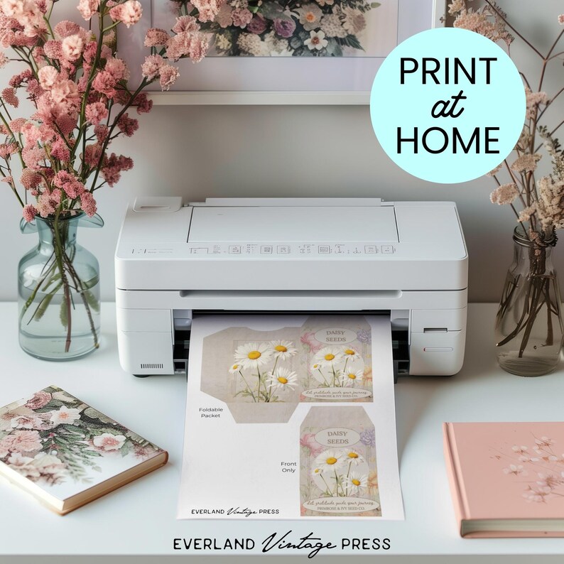 Seed Packet Template Canva, Seed Packet Ephemera, Blank Seed Packet ...