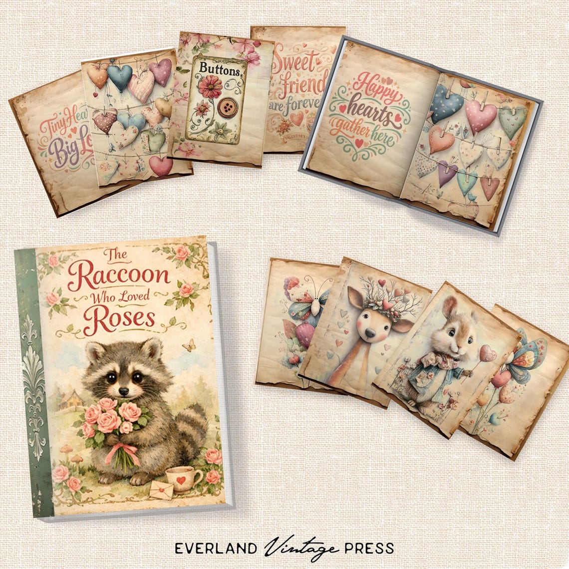 Heartwood Tales Mini Books, Printable Dollhouse Books, Whimsical ...