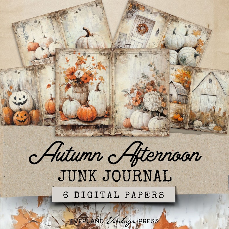 Autumn Afternoon Junk Journal, Rustic Fall Junk Journal, Cozy Autumn ...