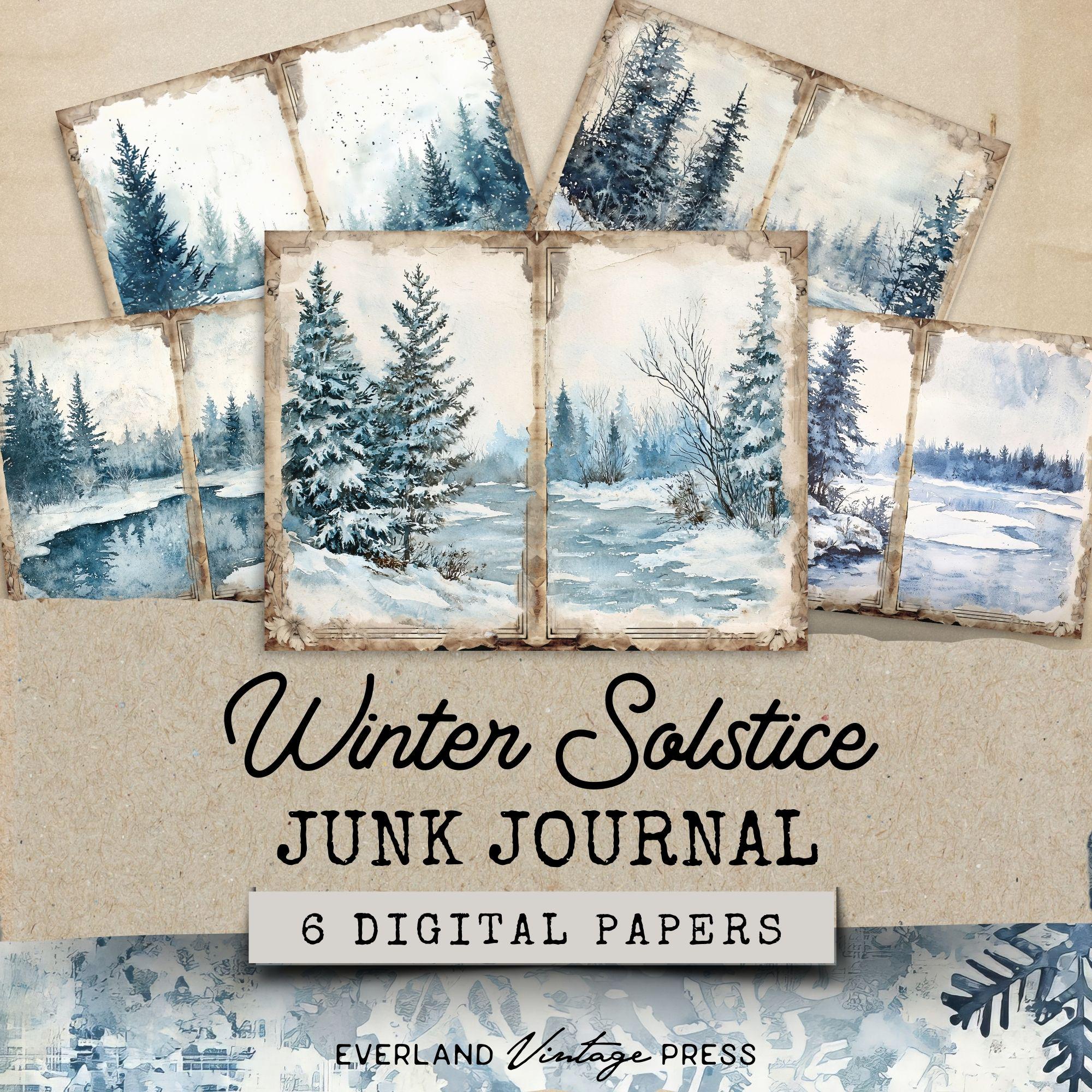 Winter Woodland Junk Journal, Winter Botanicals Junk Journal, 90 Piece ...