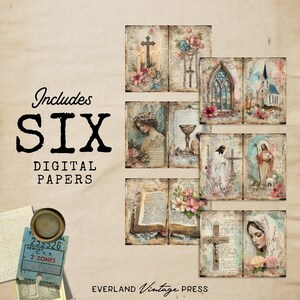 Faith Based Junk Journal, Christian Faith Junk Journal Pages, 6 Bible ...