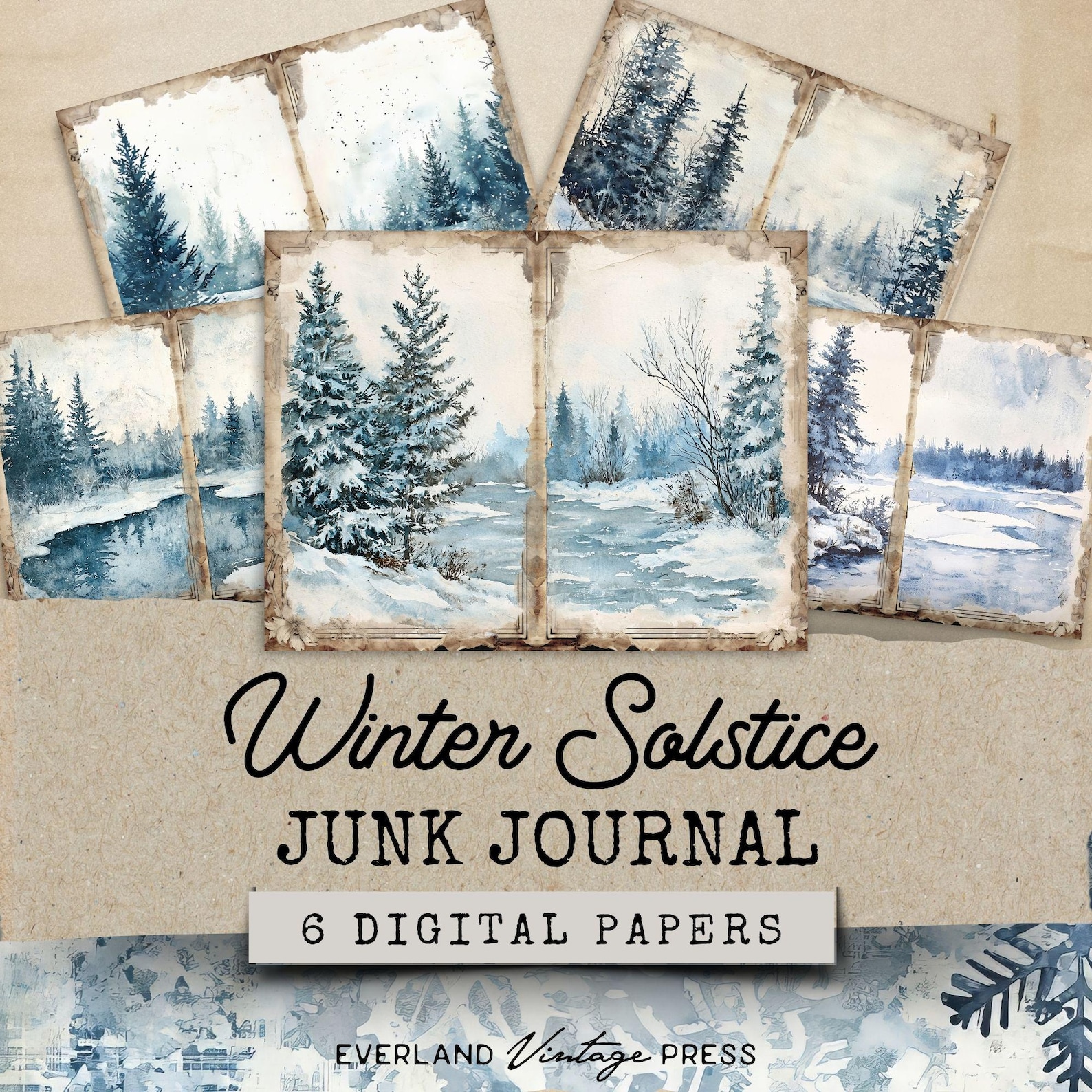 Winter Woodland Junk Journal, Winter Botanicals Junk Journal, Winter ...