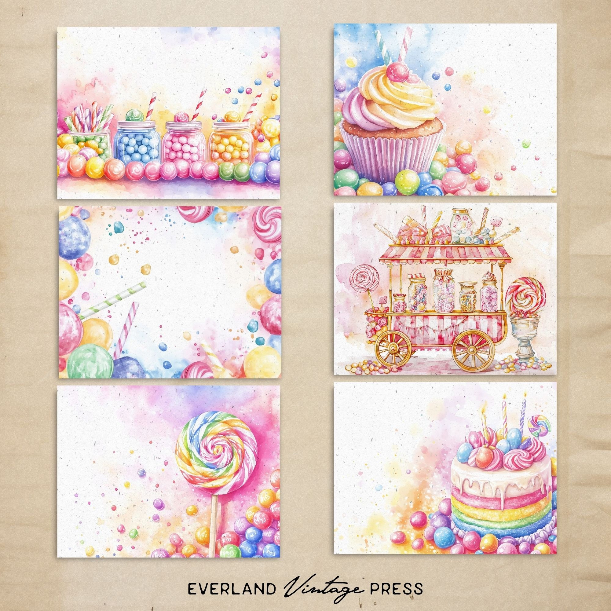 Candy Shop Junk Journal, Rainbow Junk Journal Papers, Birthday Junk ...