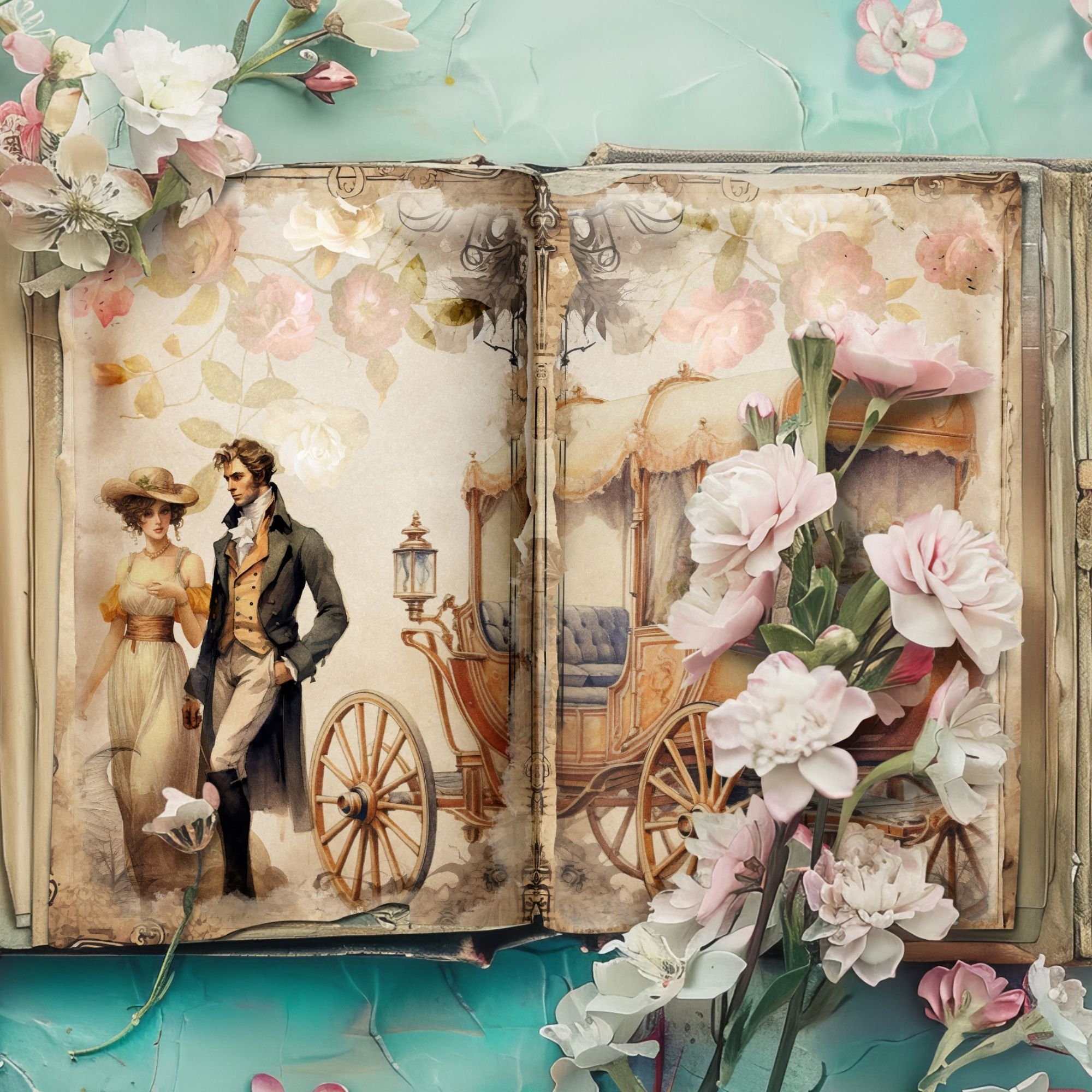 Regency Era Junk Journal, Junk Journal Kit Regency, 6 Digital Journal ...