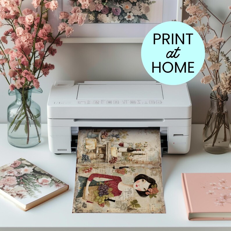 Wine Junk Journal,industrial Grunge Label,printable Ephemera Wine ...