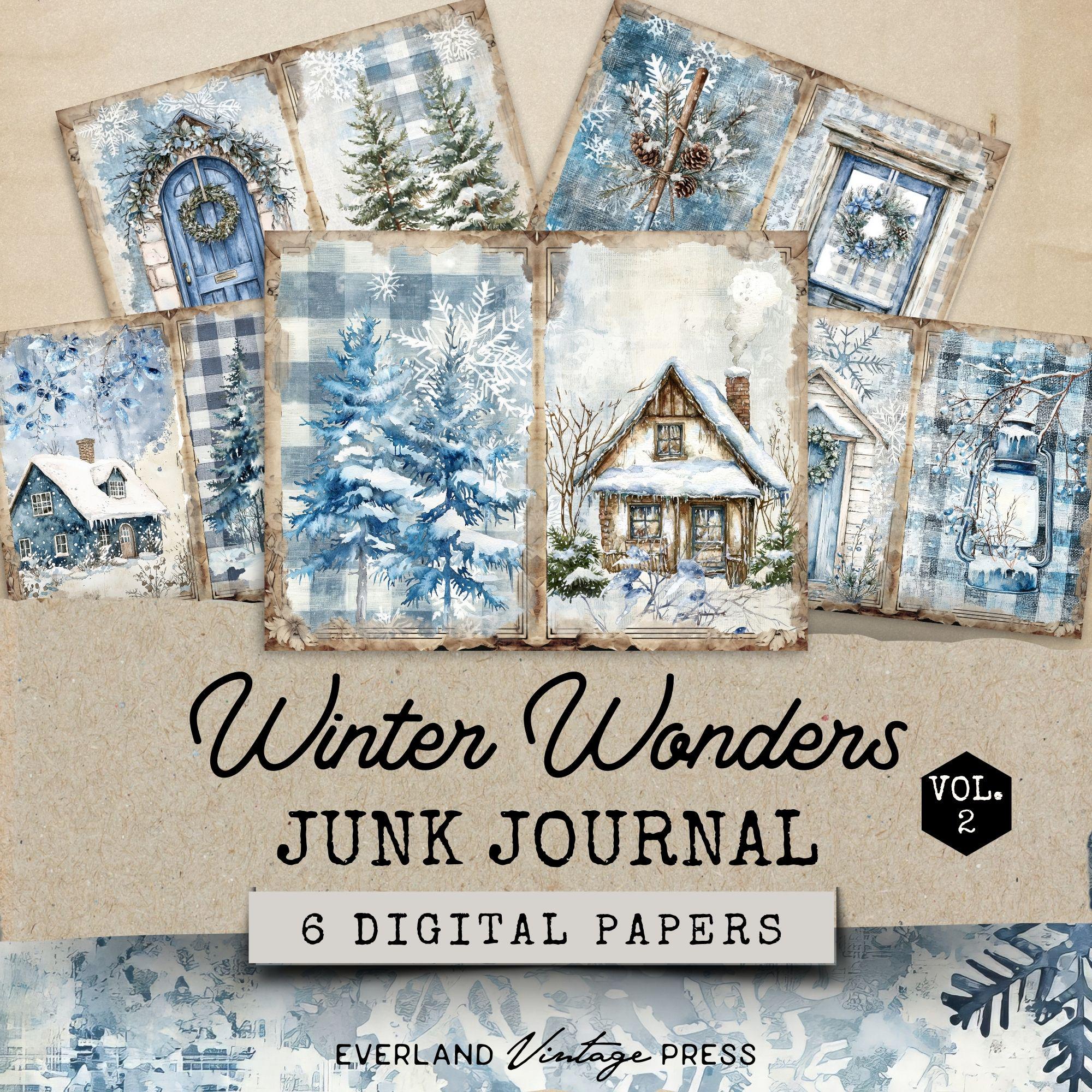 Winter Woodland Junk Journal, Winter Botanicals Junk Journal, 90 Piece ...