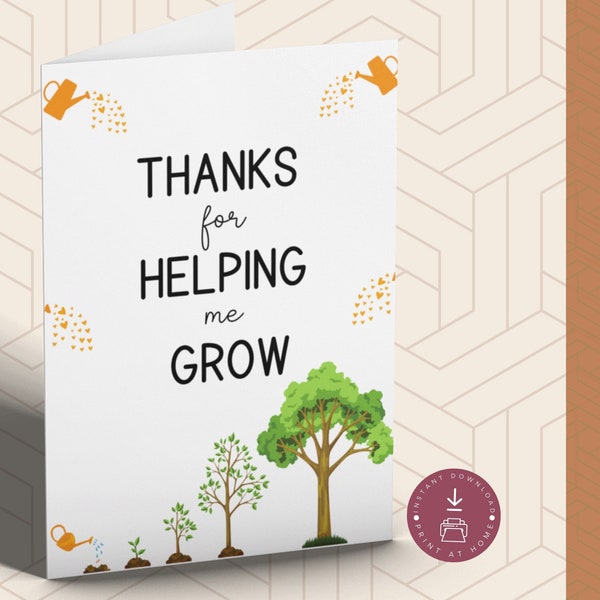 Teacher Thank You Printable - Etsy