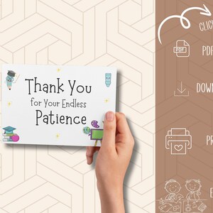 Teacher Thank You Card, Teacher Appreciation Card, Printable Card, Gift ...