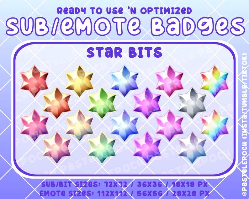 Cute Kawaii Star Bits Super Mario Galaxy 2 Twitch SUB BIT - Etsy