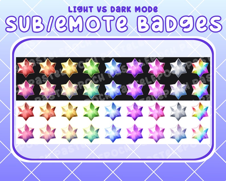 Cute Kawaii Star Bits Super Mario Galaxy 2 Twitch SUB BIT EMOTE Badges ...