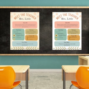 Meet the Teacher Canva Template, Easy to Edit - Etsy