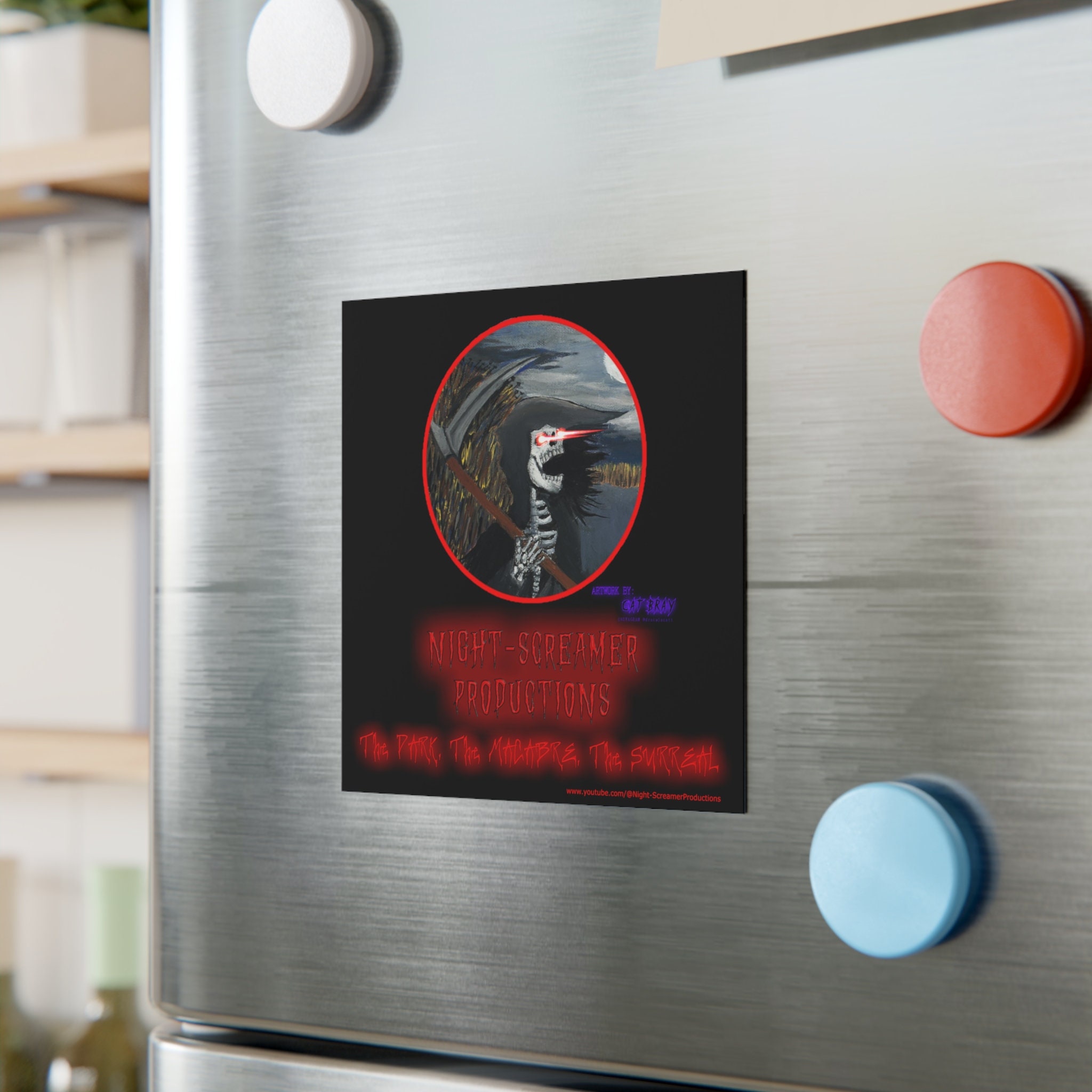 Square Magnet Night-screamer Productions for Fun and Novelty - Etsy