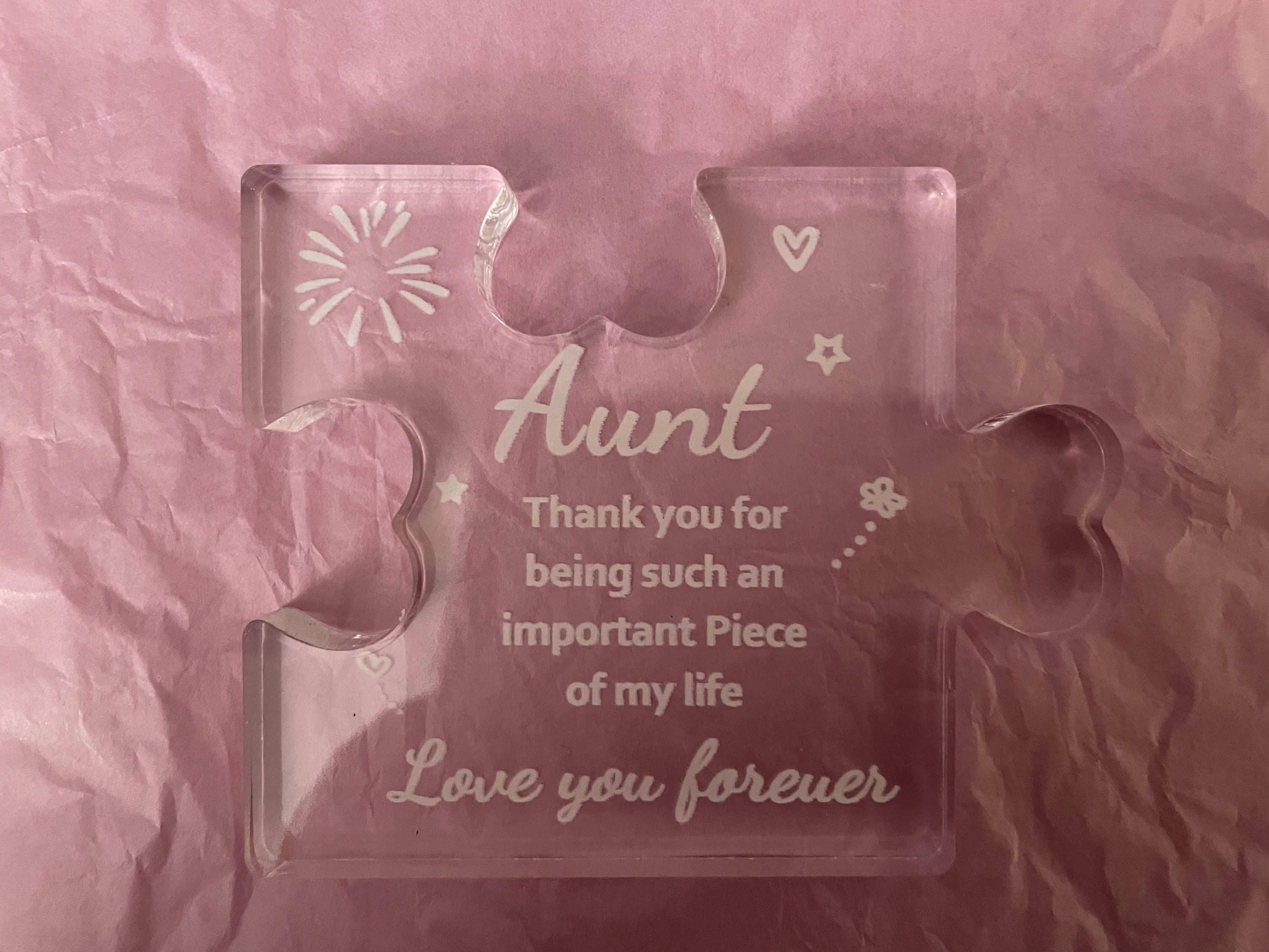 Resin Art Jigsaw Piece Shaped Plaques, for Her as Gift, for Special ...