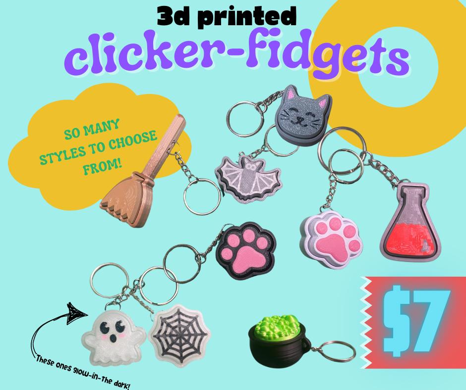Clicky Fidget Keychains, 3d Printed - Etsy